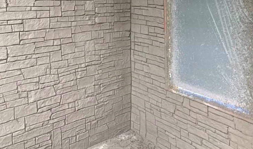 Stamped Concrete Walls and Fireplaces | Concrete Craft